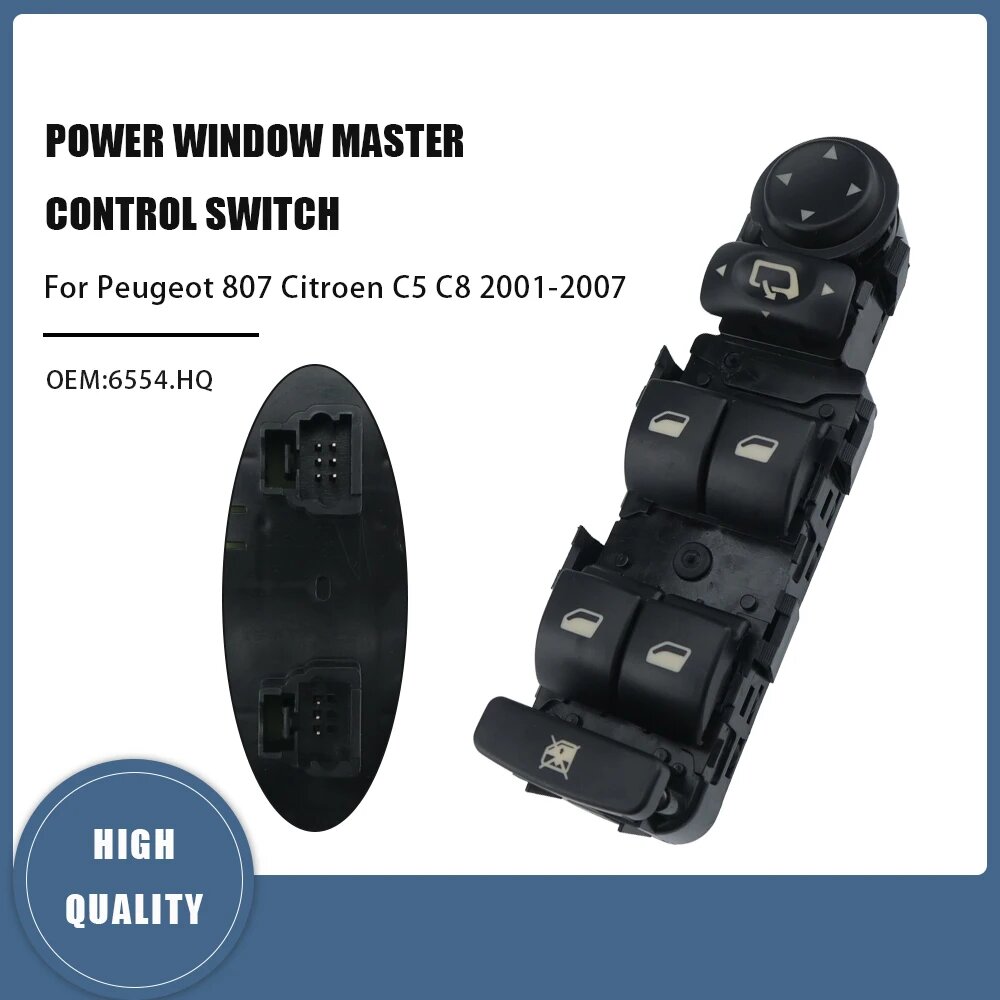 Электрический главный переключатель окна, регулятор подъемника, консоль управления, автомобильные автозапчасти для Peugeot 807 Citroen C8 2002-2008 C5 2001-2007
