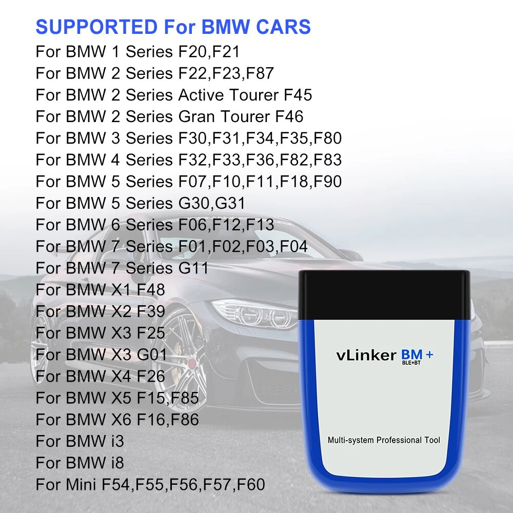 OBD2 сканер Vgate vLinker BM+ Bluetooth 4.0 — фото 1
