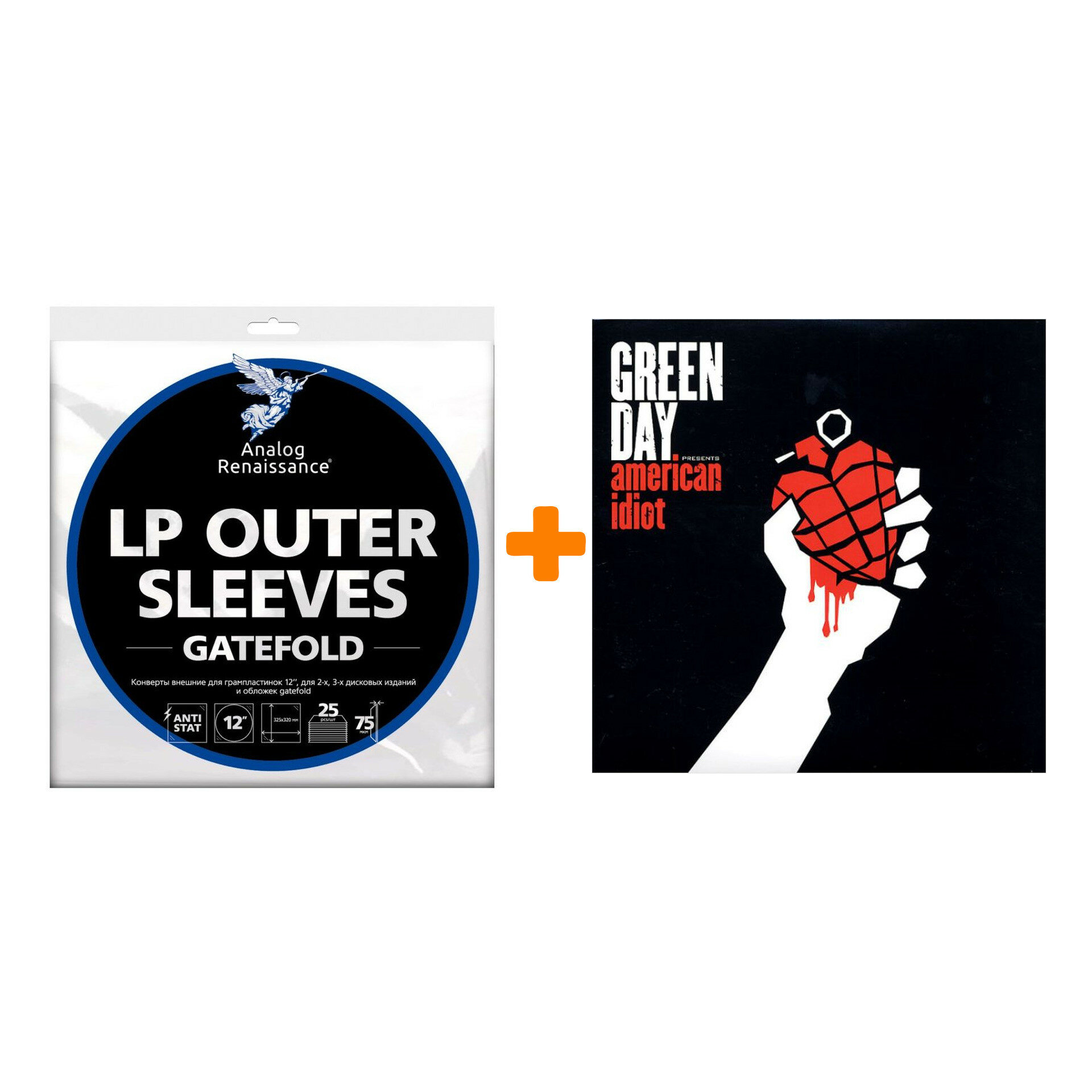Green Day American Idiot 2LP + Конверт внешний 12" Gatefold 25шт