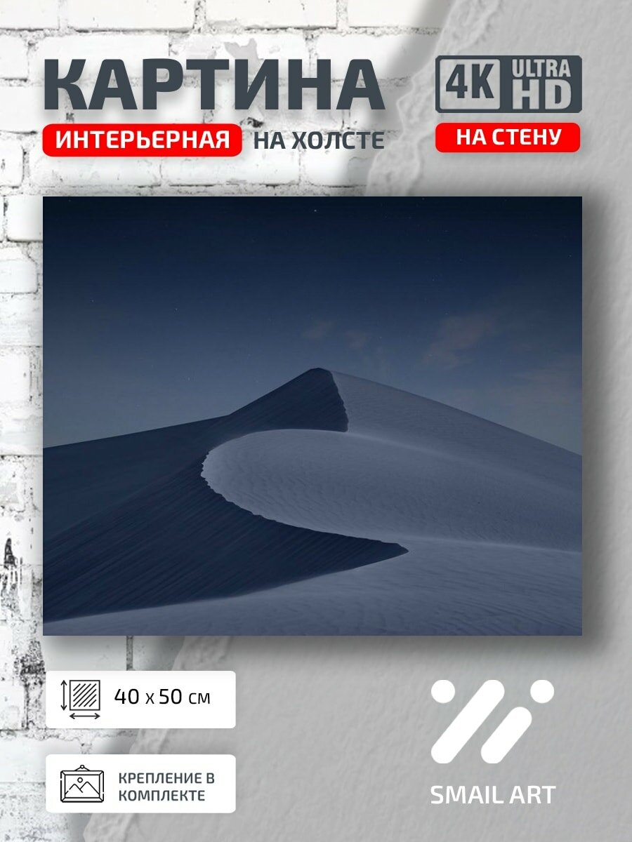 Картина на холсте интерьерная 40 на 50 на стену аравийской пустыне для кафе пейзаж