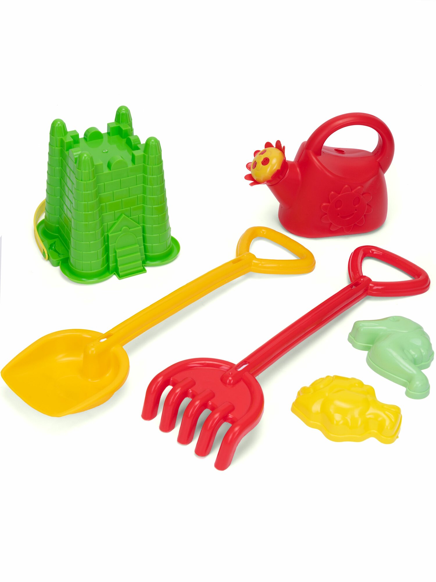 Набор для песочницы детский (Ведерко, лейка, грабли, лопата, формочки)