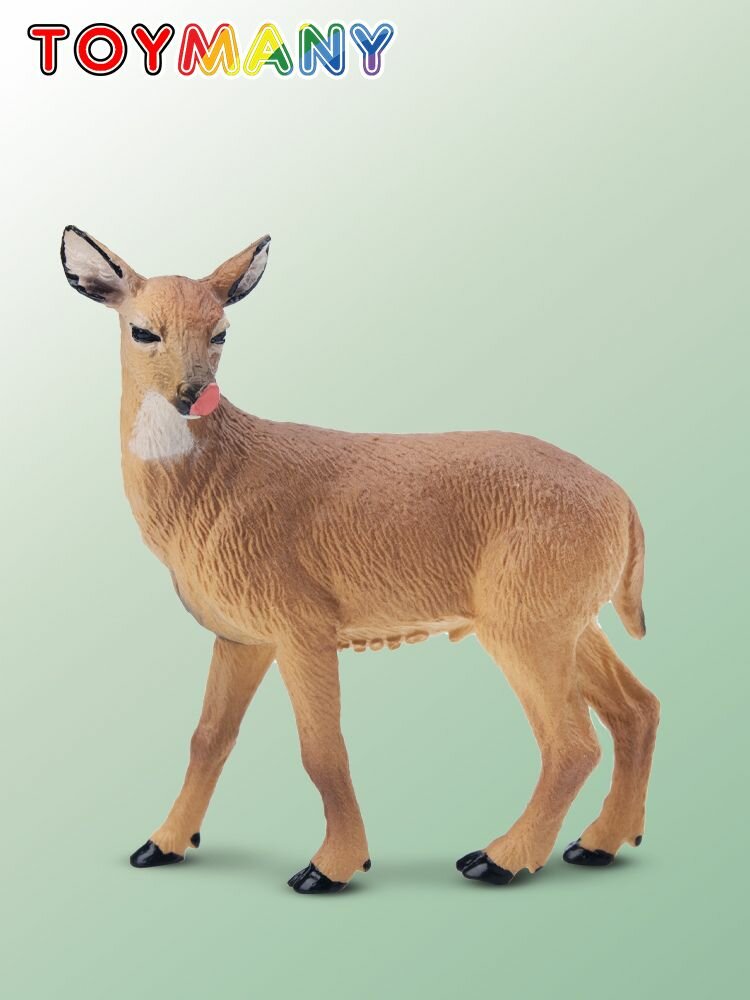 Toymany Мини-фигурка североамериканского животного, Белохвостый олень, 49Х15Х56 мм, Подарок и коллекция
