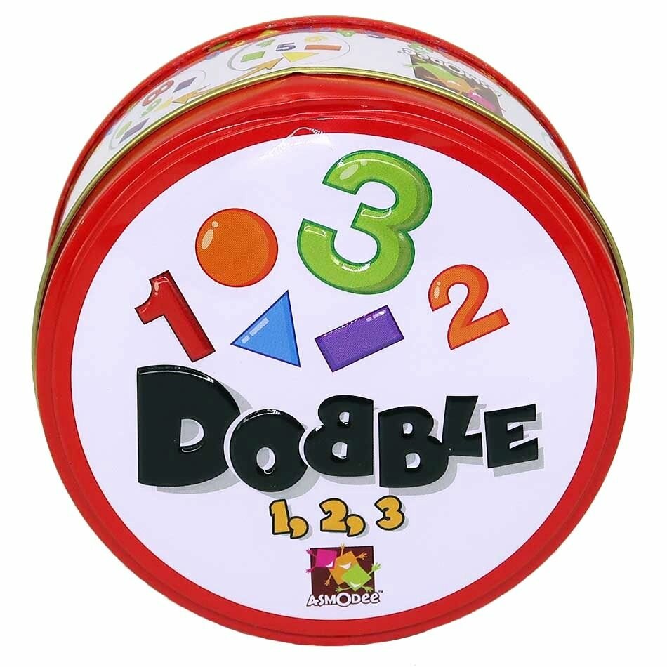 Spot it Game развлекательная настольная игра для детей и взрослых Доббль Dobble на внимание и скорость, 55 карт с 8 изображениями, жестяная баночка, игра от 3 лет