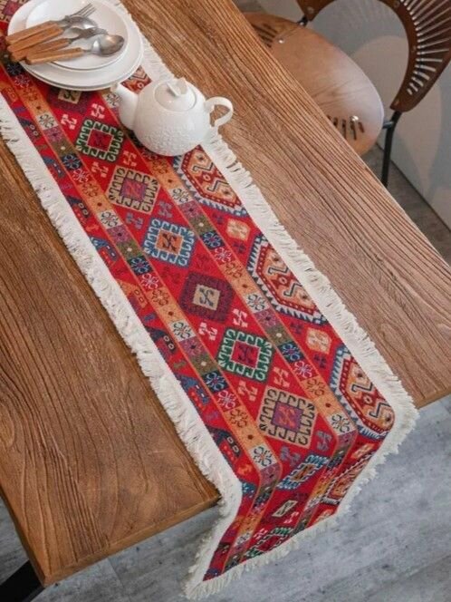 Скатерть на стол дорожка 30х220 см, тканевая, прямоугольная, скатерть на стол для кухни, Varman.pro