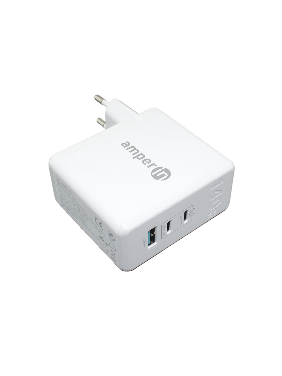 Блок питания (сетевой адаптер) Amperin GaN charger (YDS-TC140-012A) 140W, white
