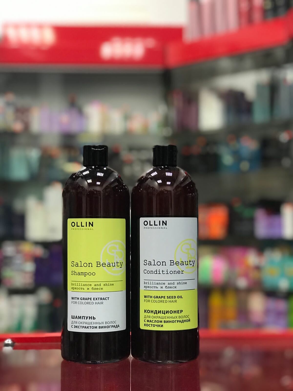 Набор Шампунь 1000мл+Кондиционер 1000мл для окрашенных волос OLLIN Salon Beauty