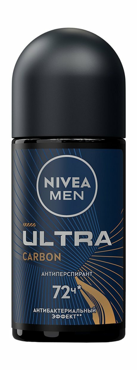 Nivea Men Ultra Carbon 48 ч Шариковый Антиперспирант Роликовый дезодарант-антиперспирант 100мл