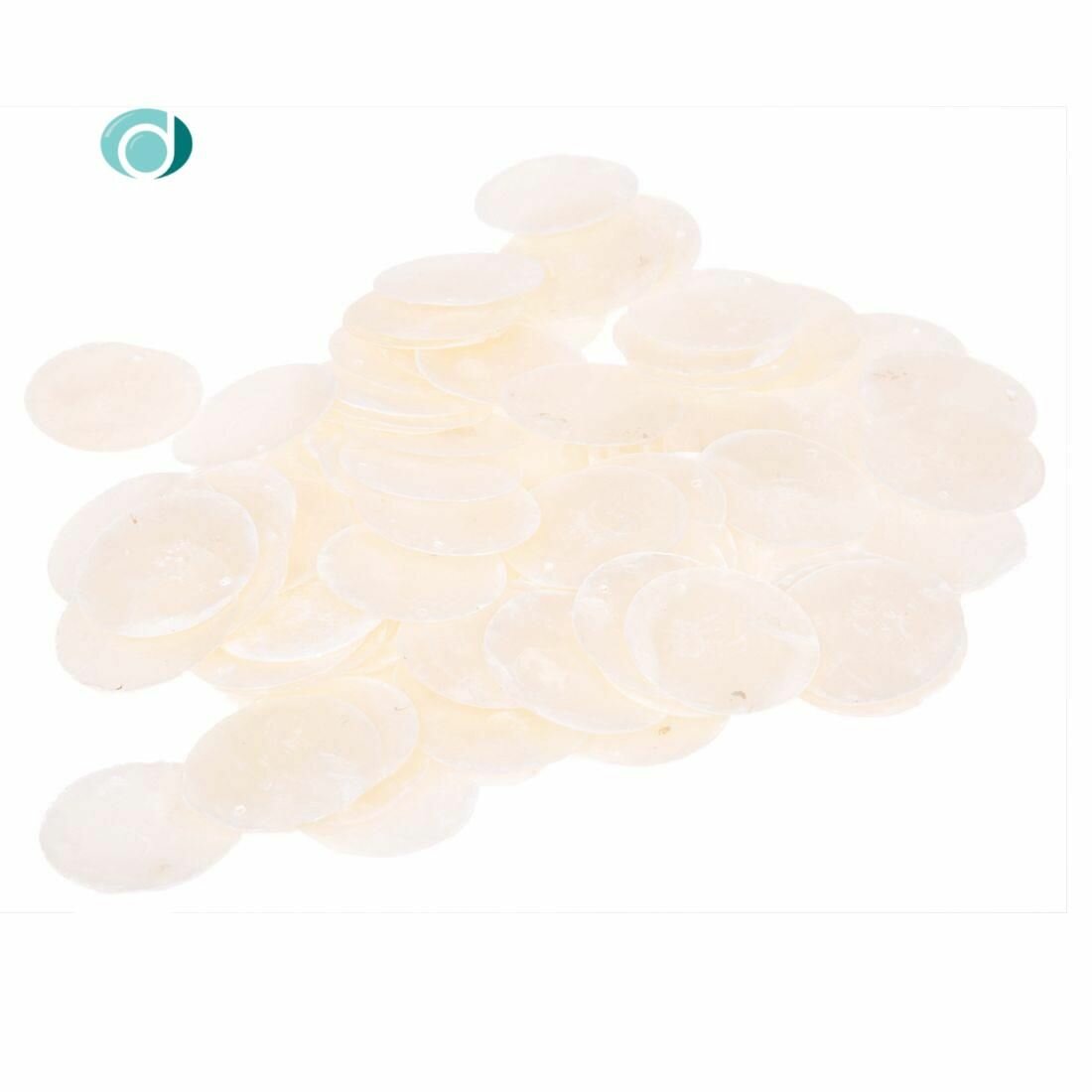 Бусины пластинчатые перламутровые жемчужные ракушки 100 шт, круглые 35 мм белые с отверстием для украшений и рукоделия
