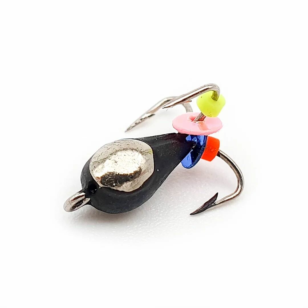 Мормышка вольфрамовая Wormix37 Чертик с коронкой "Короткий" d-2,5 0,4гр (1422) цв. серебро (уп.1шт)