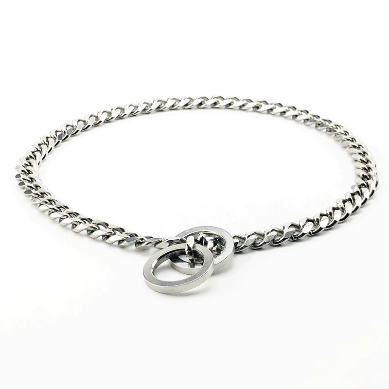 Ошейник-цепь для собак из нержавеющей стали 304, золотой, для дрессировки, для собак малых, средних и крупных пород,