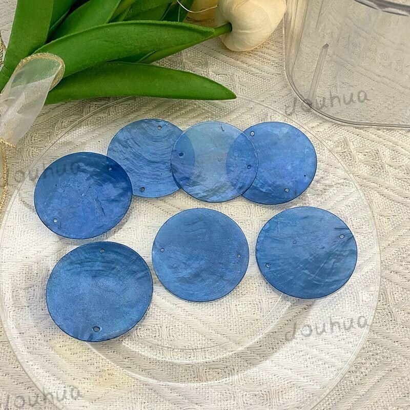 100 шт. круглые натуральные ракушки, морские раковины капиз, 2-дюймовые ракушки устриц