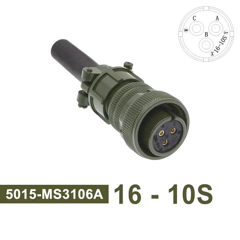 Круглый разъем CNMAWAY 16S-4 16S-10 220В plug 3106 16-10S