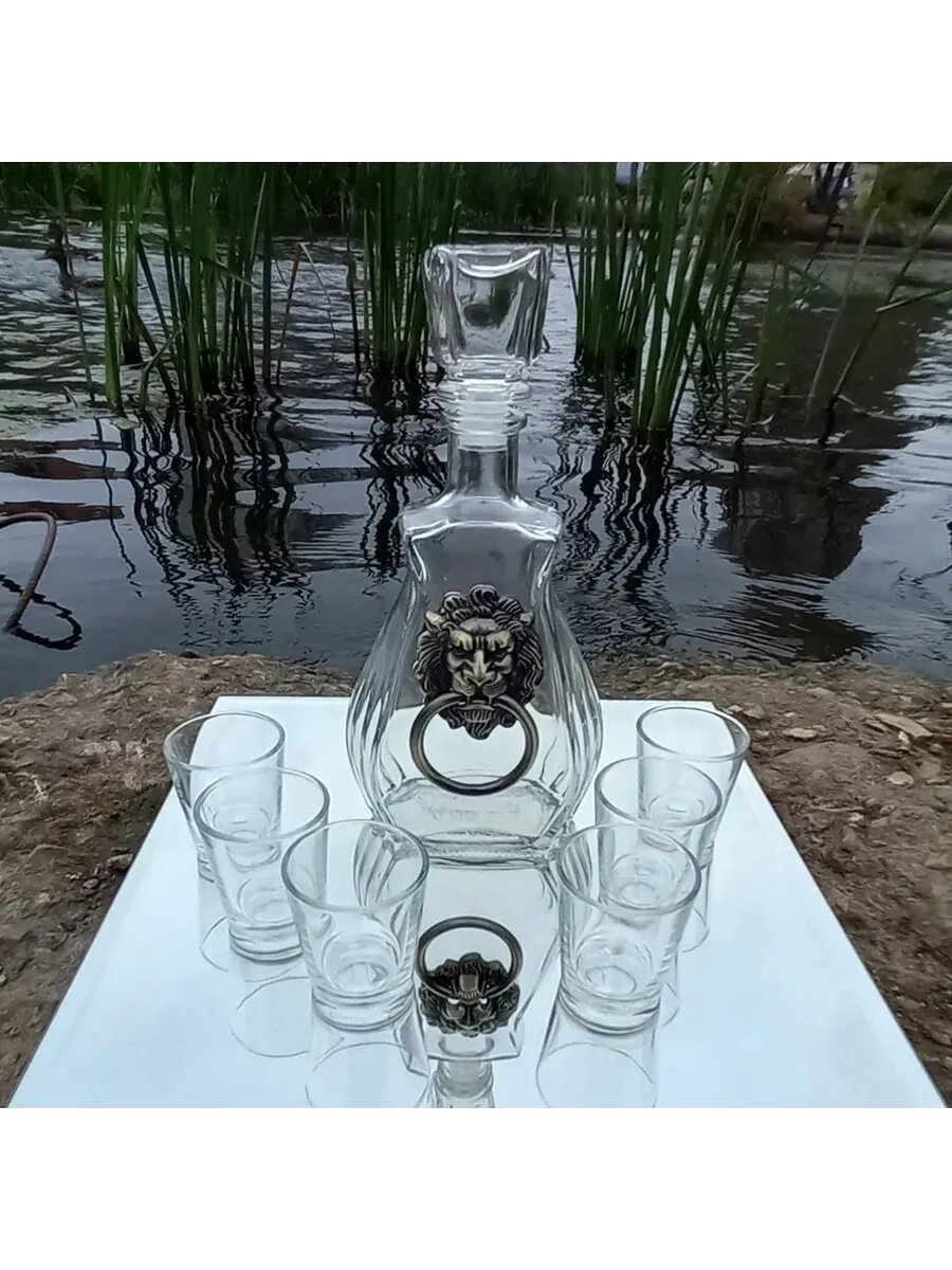 Графин скрипка большой Лев 500мл+ 6 стопок 50мл