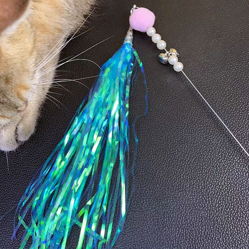 Кошачья палочка оптовые производители колокольчик звук перо игрушка для кошек взрывы длинный стержень из устойчивой к