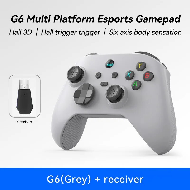 G6 Bluetooth игровой контроллер Turbo Hall рокер шестиосевой двойной вибрационный джойстик для IOS/Android геймпад/ПК/переключатель