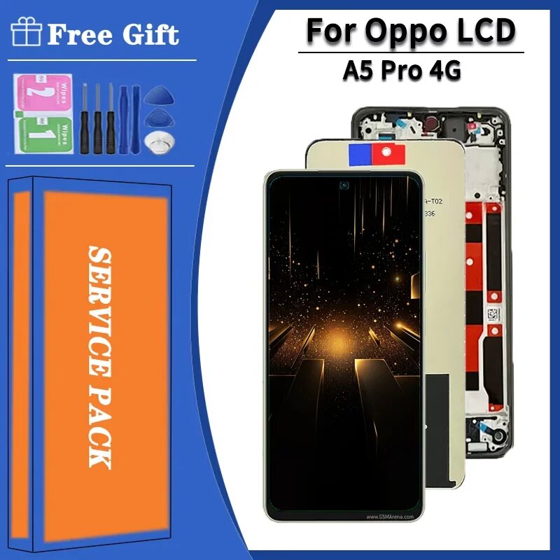 Дисплей для OPPO A5 Pro 4G CPH2711 с рамкой, черный