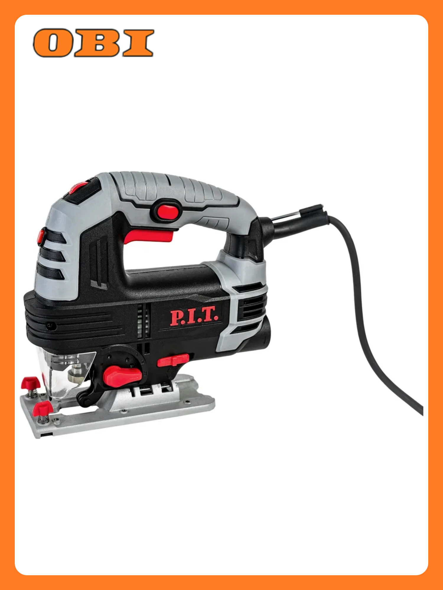 Лобзик P.I.T. PST90-C1, 900Вт, лазерный указатель, LED-подсветка, 3 режима маятникового хода