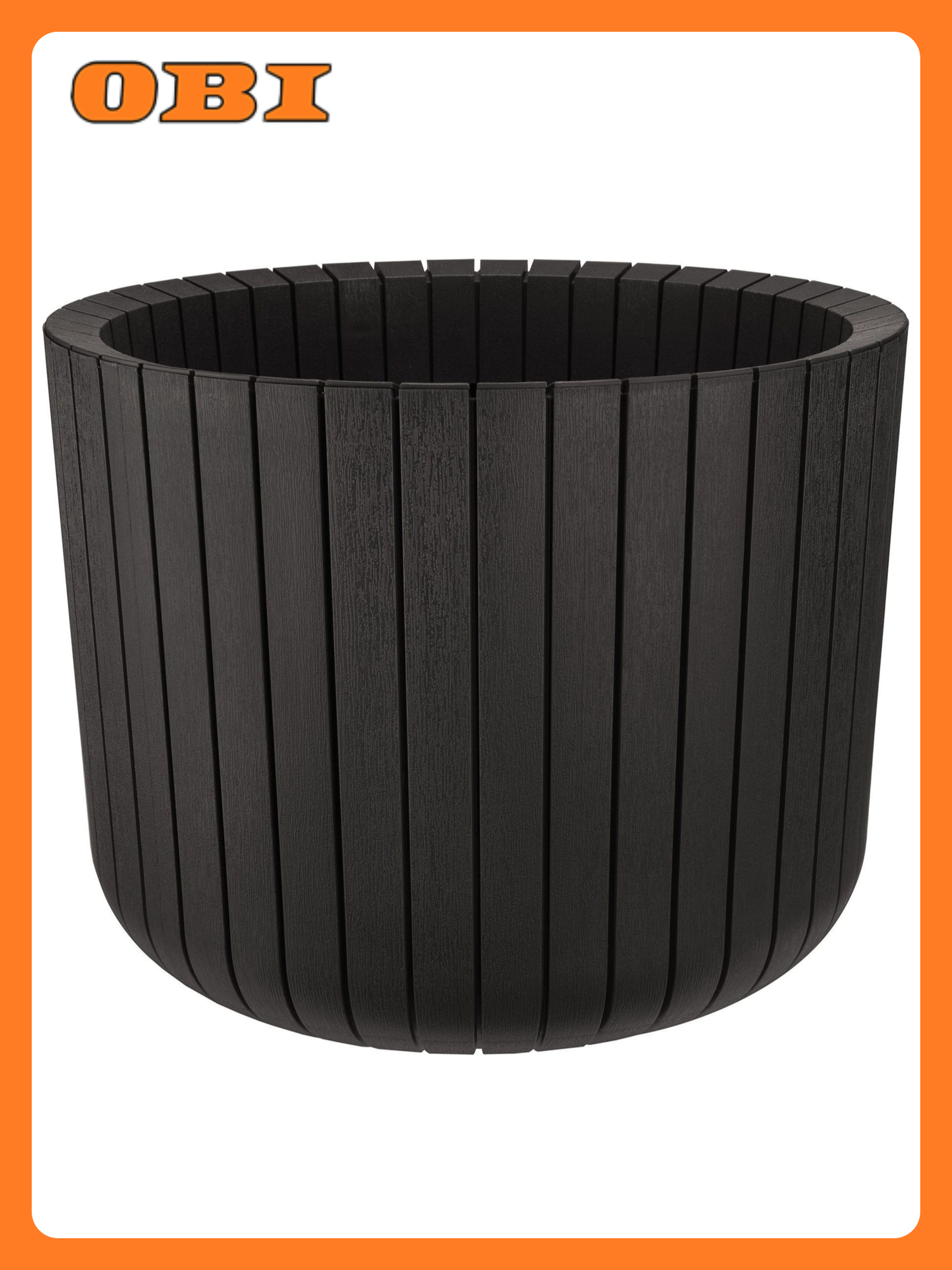 Кашпо IDEA Шато, диаметр 38см, 29 л, полипропиленовое, коричневое