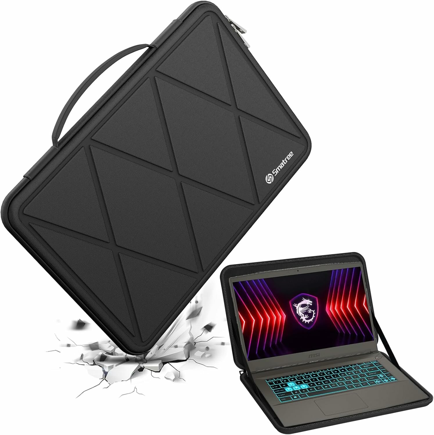 Жёсткий чехол Smatree для ноутбука 15-16 дюймов, водонепроницаемая ударопрочная сумка для ноутбука 15,6 дюйма