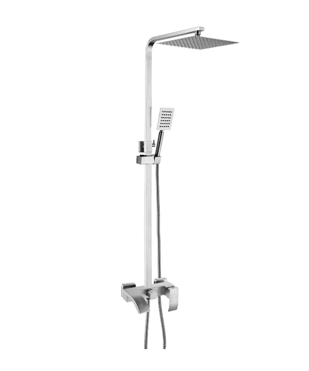 Душевая система с тропическим душем из латуни Vieir V303562 цвет хром