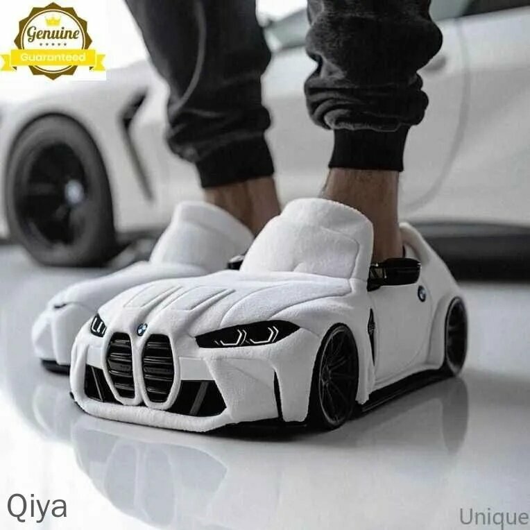 Эксклюзивные мягкие тапочки BMW гоночного стиля, копия спорткара, подарок для автолюбителей