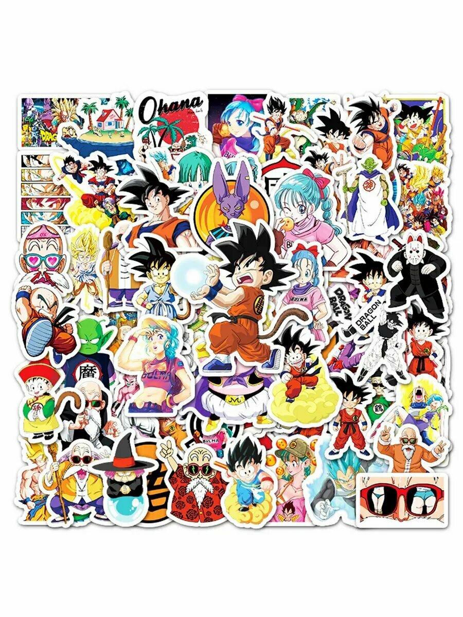 100 x Наклеек Dragon Ball Для Ноутбуков, Скейтбордов, Мотоциклов.