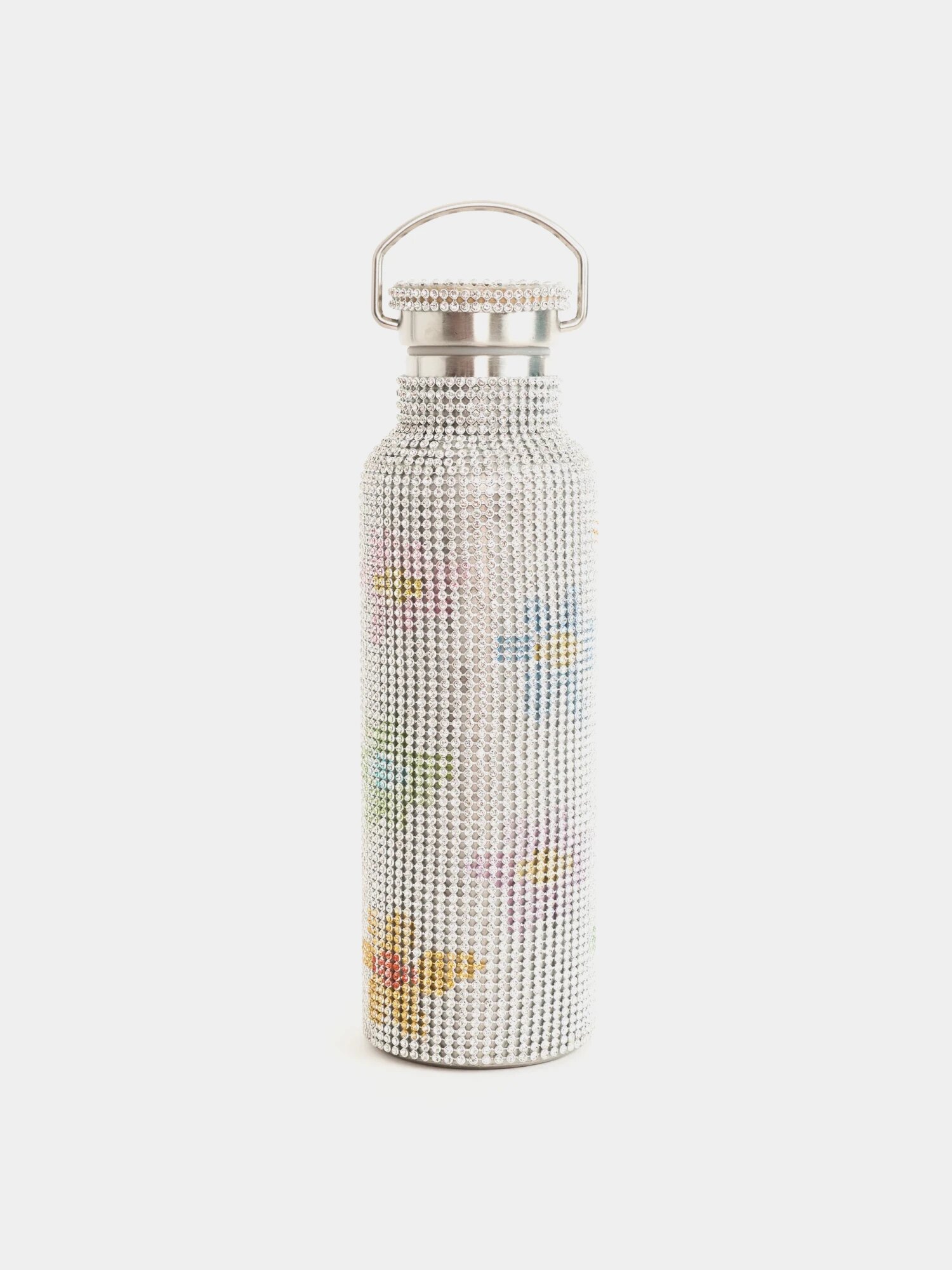 Бутылка Collina Strada Rhinestone Water Bottle Multi Daisy, Серый, One size