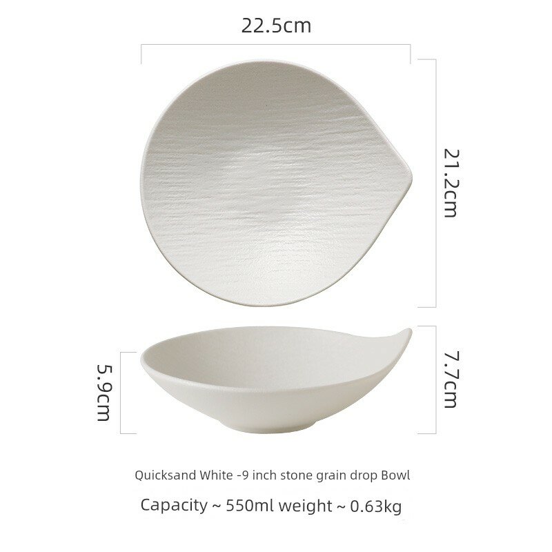 Креативная керамическая салатница, дизайнерская чаша для десертов, фруктовница, овощница, элитная тарелка для западной