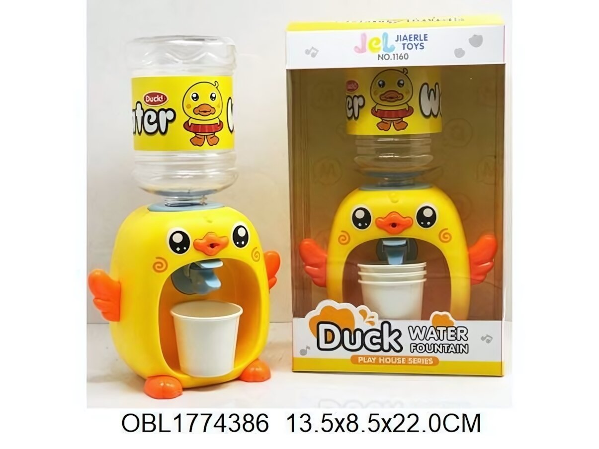 Детский кулер "duck water fountain" 14х8,5х22 см, свет/звук, пластик, утка-помощница