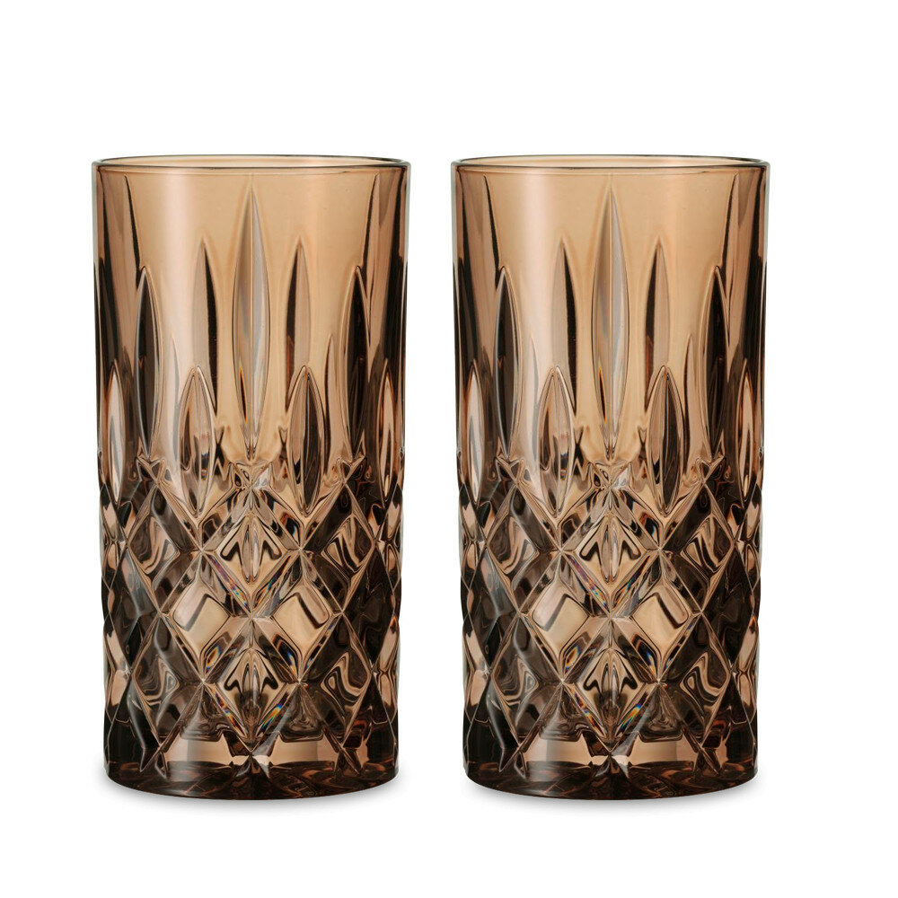 Набор из 2-х высоких стаканов Colors, 395 мл, хрустальное стекло, коричневый N105444 Noblesse