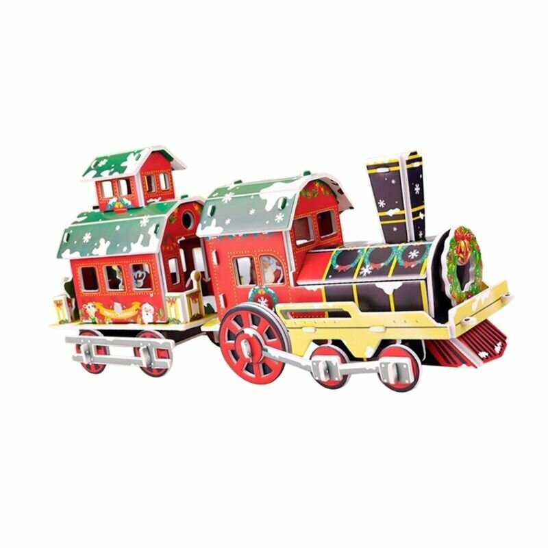 Рождественская детская игрушка-пазл 3d Модель Ручной Работы Creative DIY-Рождественский Поезд