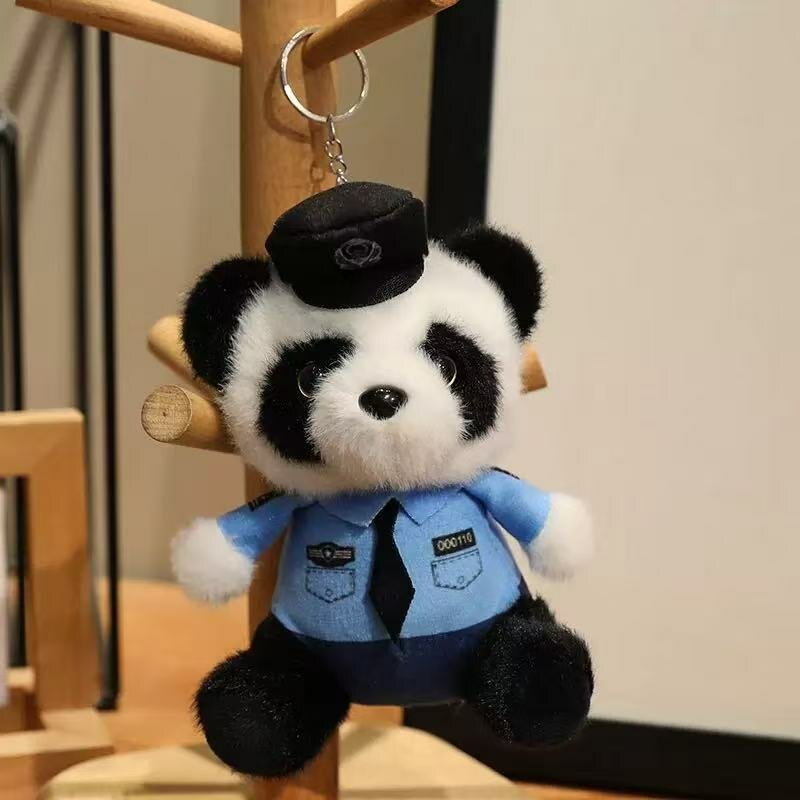 Полиция Пожарный Медведь Кукла Сеть Красный Медведь Плюшевый Дорожная полиция Подвеска Тедди Медведь Милый брелок