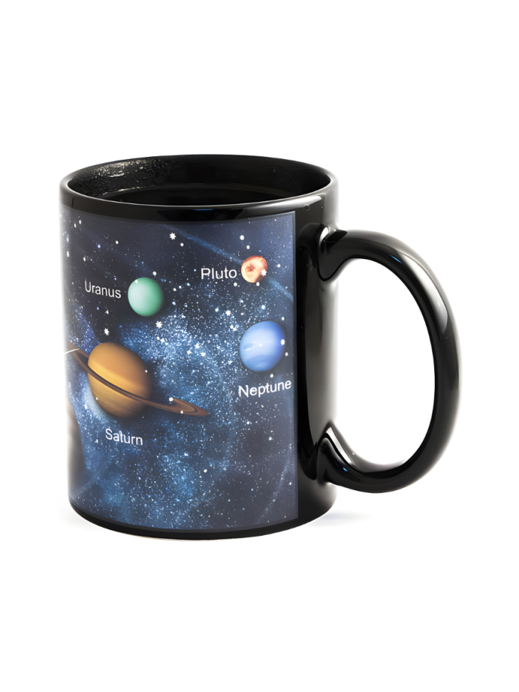 Кружка-хамелеон керамическая "Звездное небо и Планеты" (300 мл)