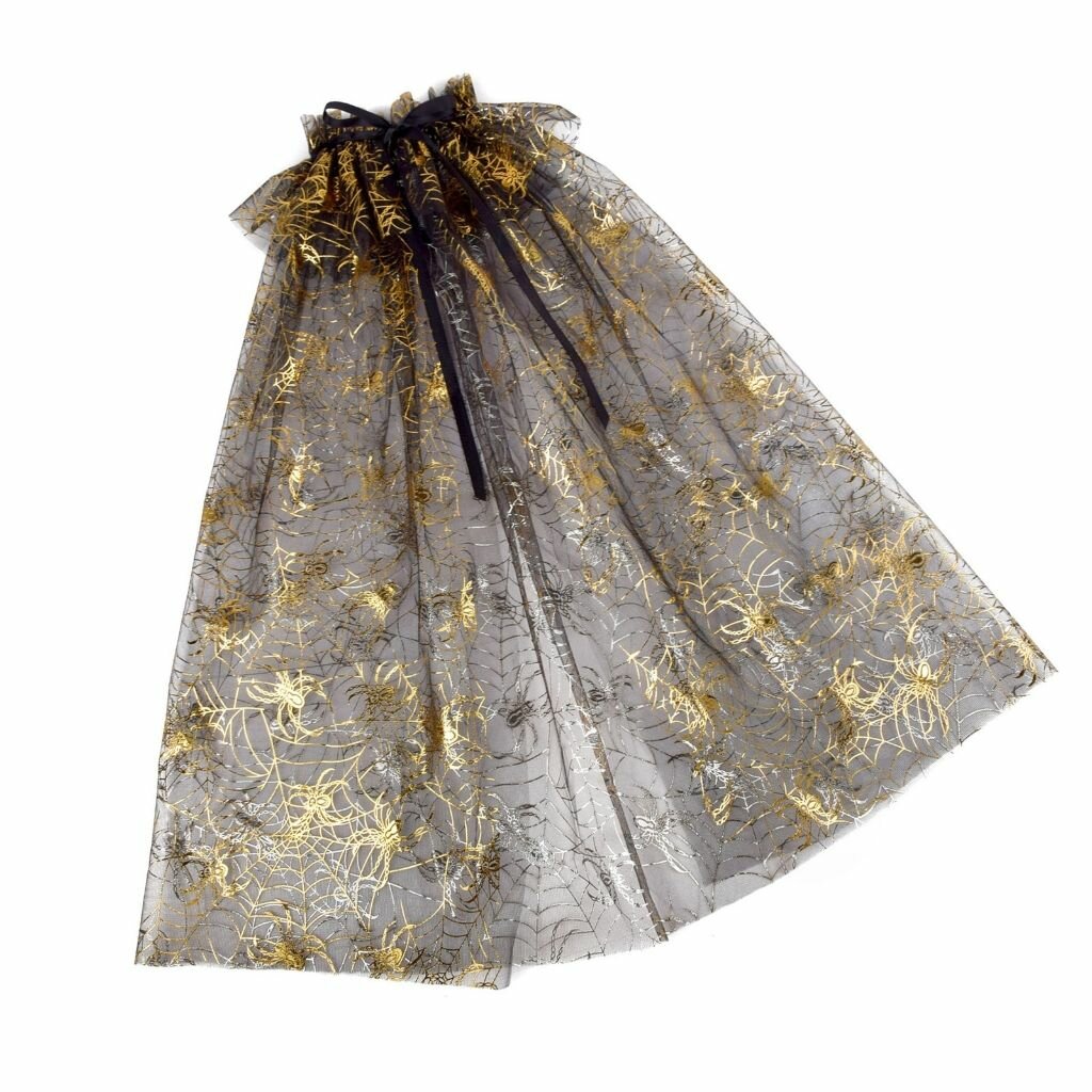 Костюм на Хэллоуин: Плащ с паутиной и тыквой для детей