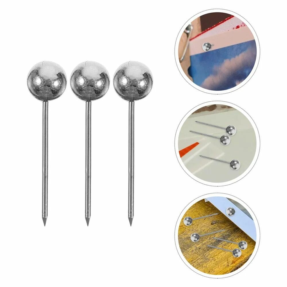 Декоративные Металлические Булавки Для Карт И Досок 200 Штук Из Пластика И Нержавеющей Стали