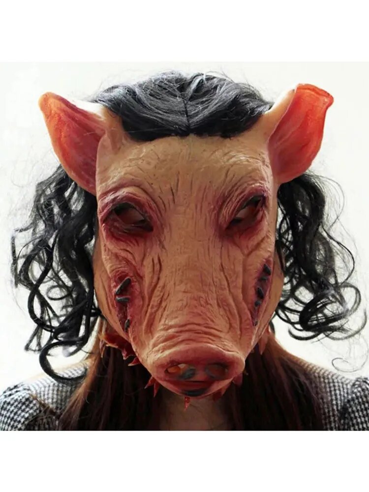 Маска свиньи из латекса из фильма Пила Маска для Хэллоуина