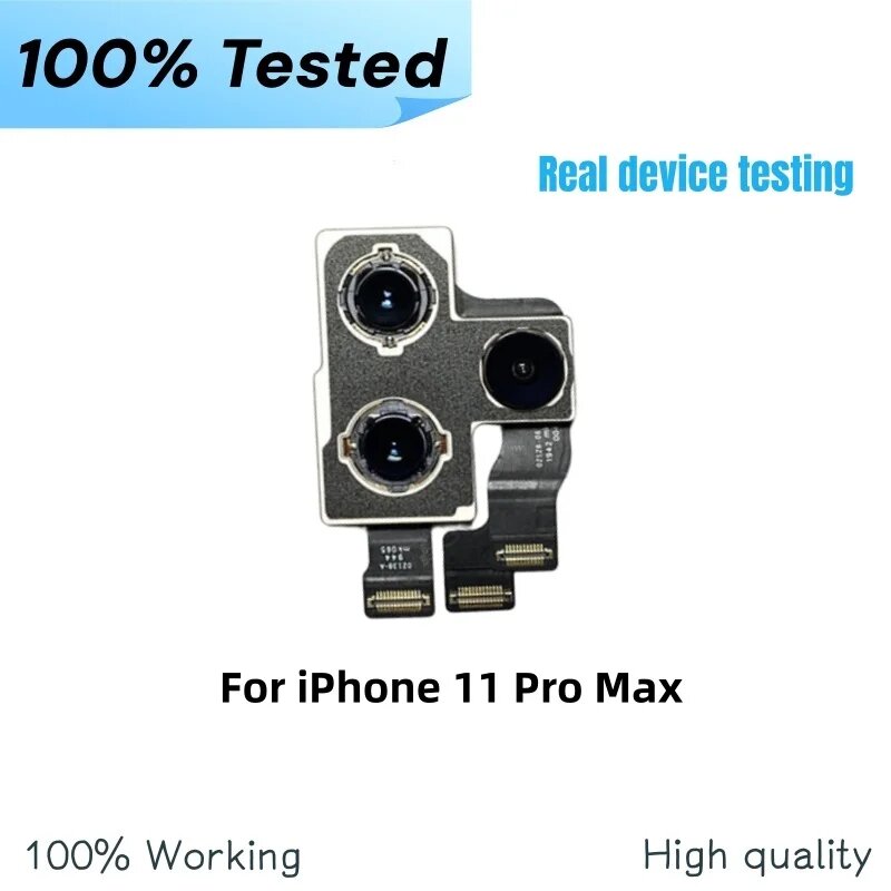 Полностью протестированный модуль камеры с гибким кабелем основной объектива для iPhone 11 12 13 Pro Max 14 15 Plus Pro Max 12 13 Mini задняя камера For iPhone 11Pro Max