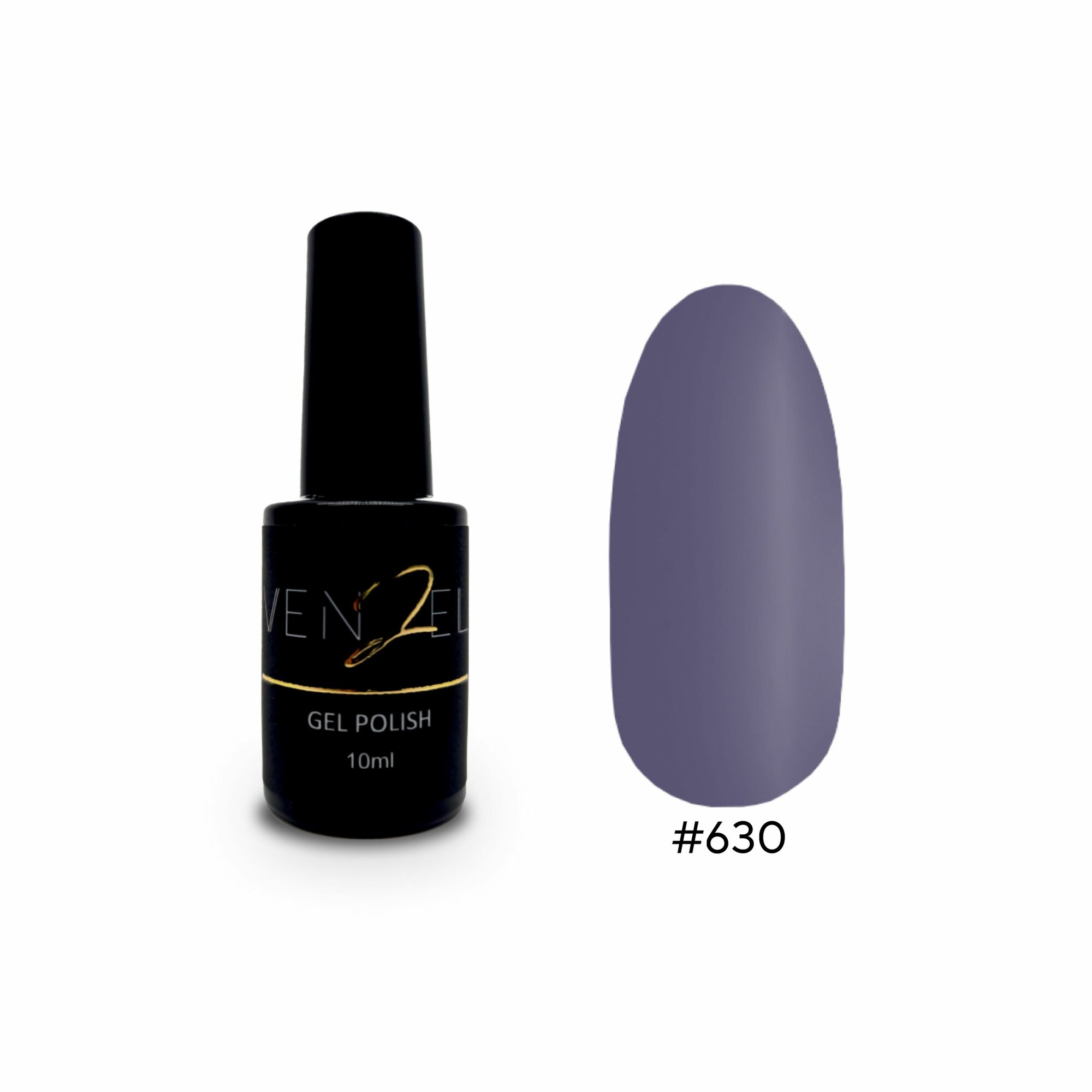 Venzel-630 сиреневый фиолетовый гель-лак для ногтей плотный 10ml