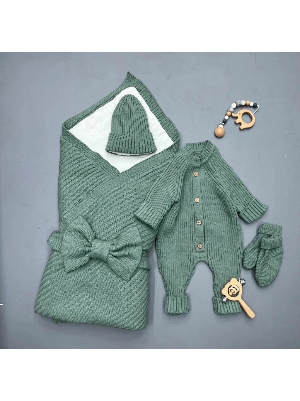 Конверт для новорожденного на выписку комплект осень весна в роддом