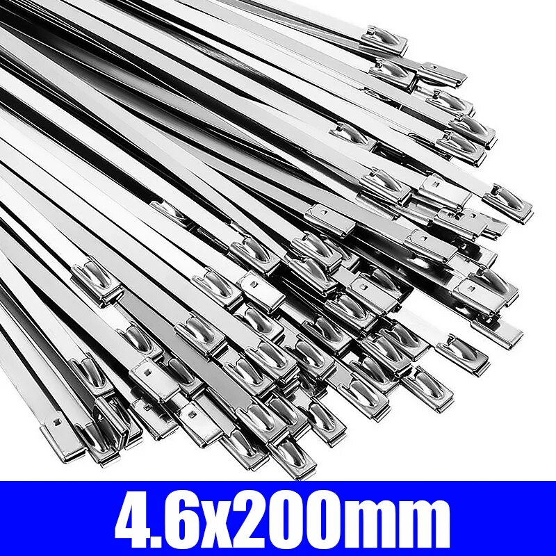 Нержавеющие кабельные стяжки 4.6x200mm (20шт)