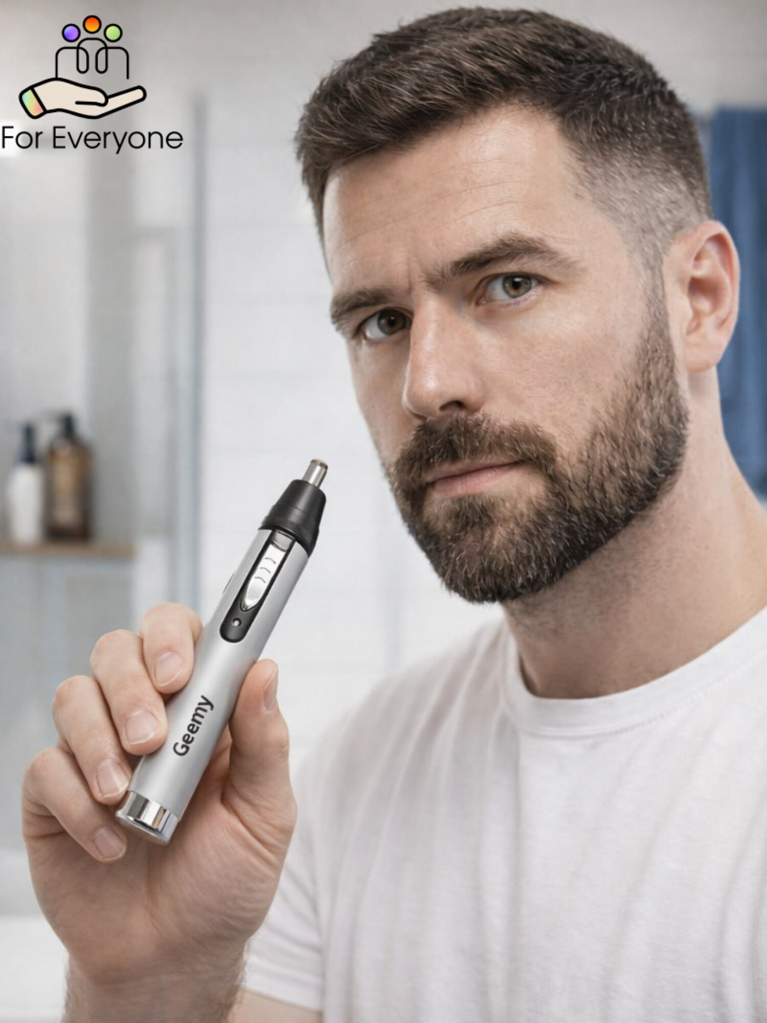 Триммер для стрижки бороды Geemy GM-3107 с удобной головкой для точной стрижки