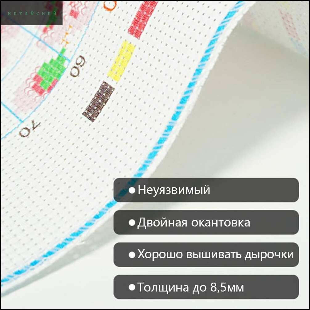 Эксклюзивный комплект для вышивки MEIAN 14CT, синие цветы, 40 на 30 см