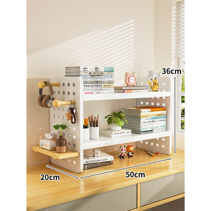 Настольная полка для хранения, органайзер для стола, многоярусная книжная полка, офисный стол, перфорированная панель, полка для размещения