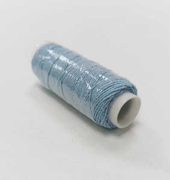 Нитка-резинка, спандекс, шнур для плетения браслетов, нить для рукоделия, 25 м , цвет голубой.