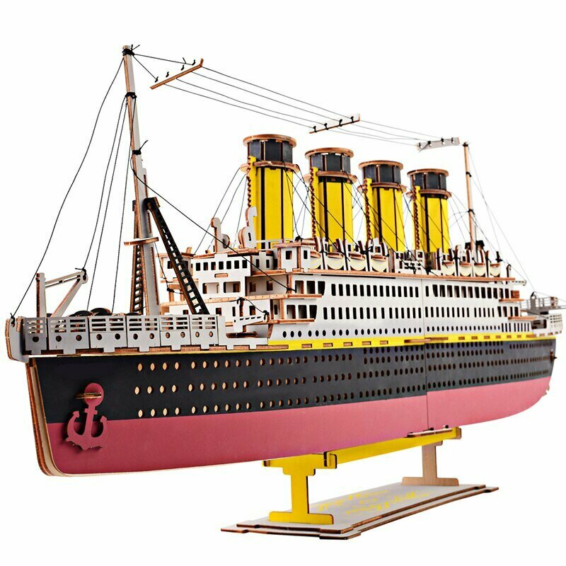 Высокоточная лазерная резка головоломка 3D деревянная лодка модель головоломка игра игрушка образование для взрослых игрушка модель строительный набор для детей (дерево)