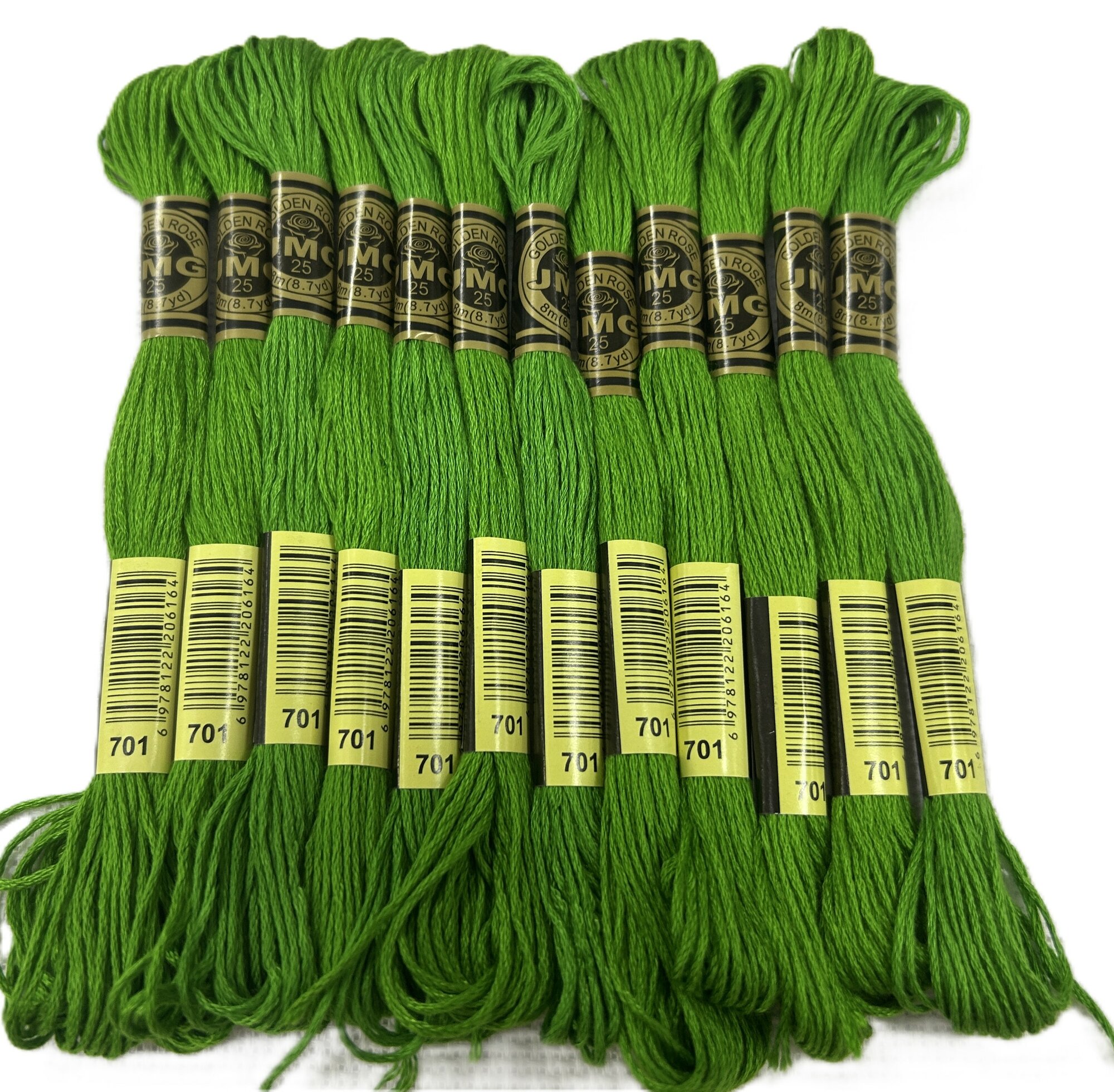 Нитки для вышивания JMC мулине (150-3866) 100% полиэфир 12 штук x 8 м
