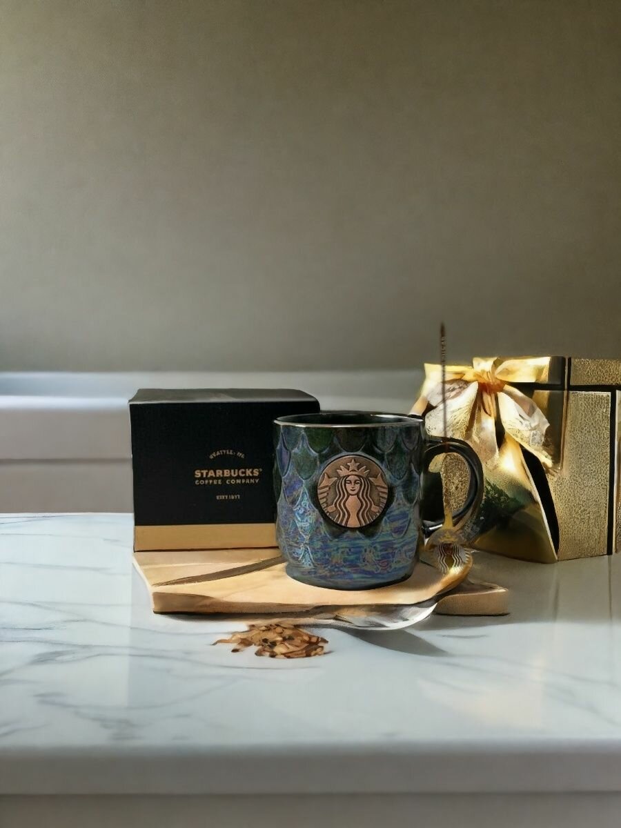 Кружка Starbucks 414 мл с ложкой в подарочной коробке