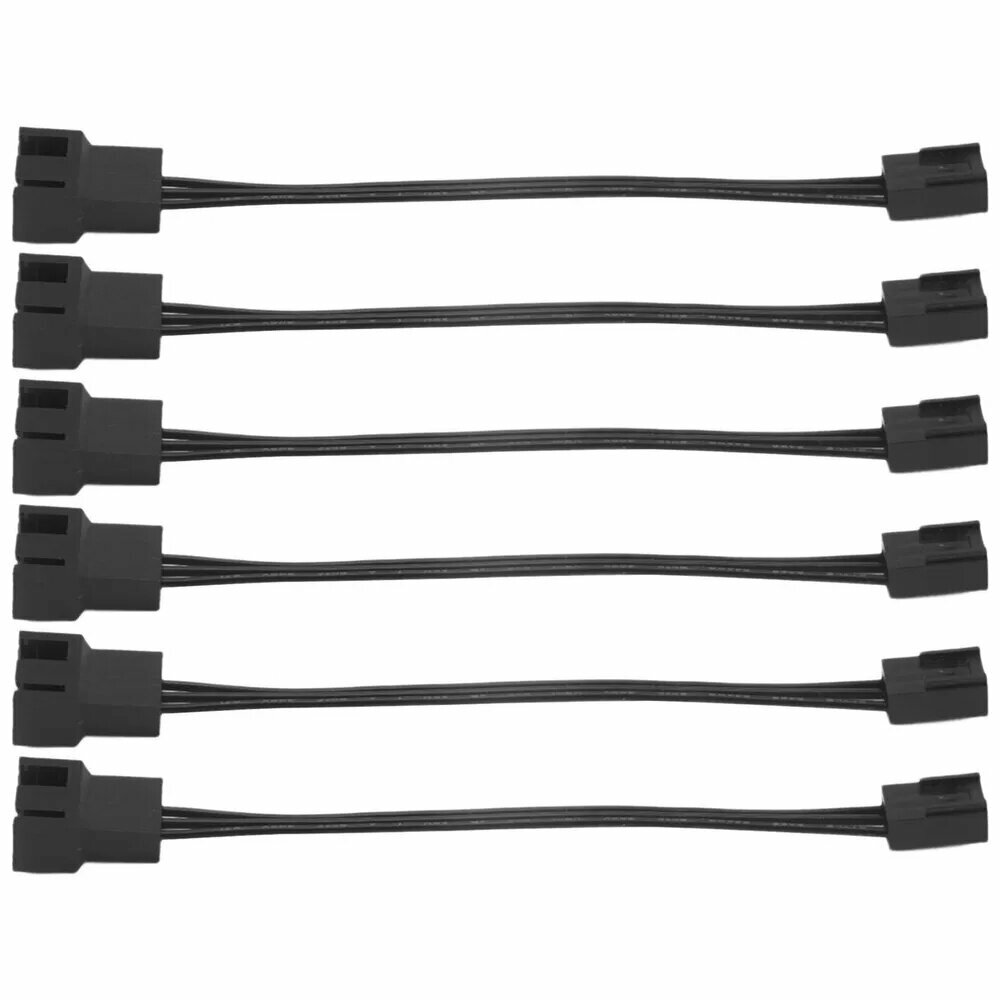 6 шт. 4-контактный ШИМ-кабель для стандартного вентилятора 3-контактный