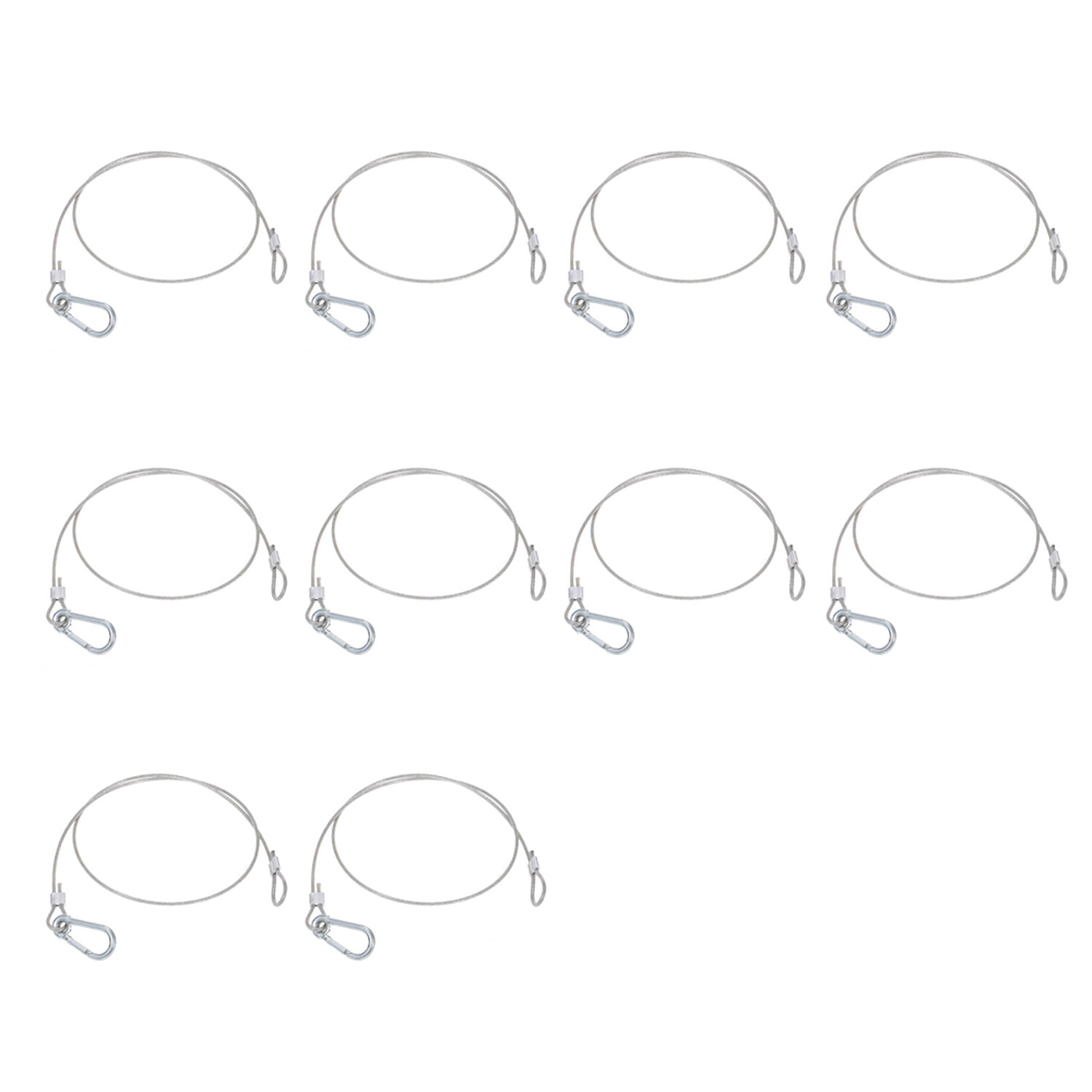 Безопасные стальные тросы для световых приборов сцены Security Cable Equipment Bar Led Moving Head par light диаметр 3мм, серебристый цвет, 10 штук