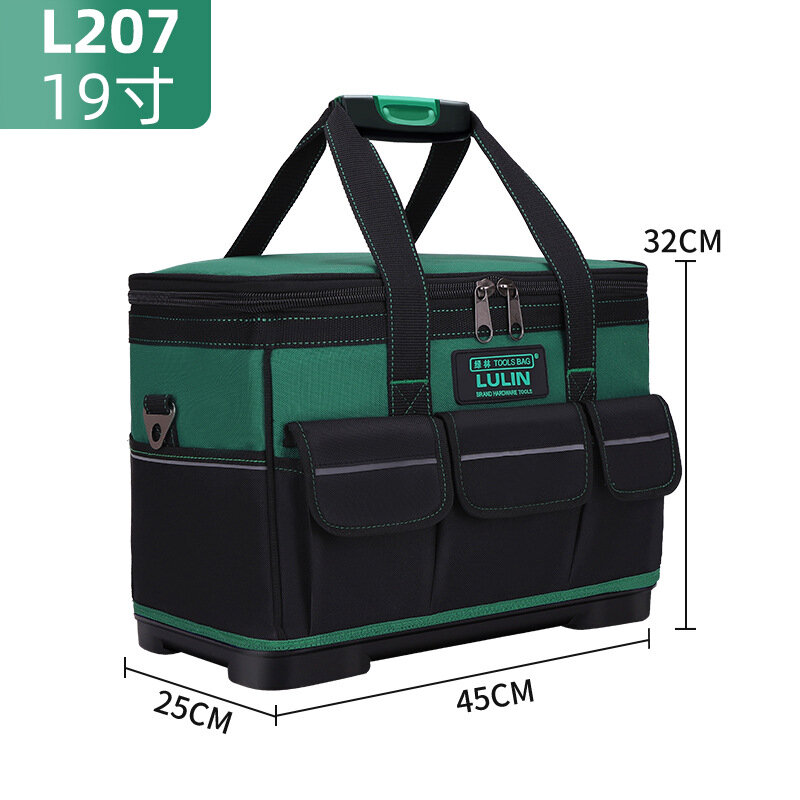 Многофункциональная сумка для инструментов Green Forest, холщовая сумка для электрика, сумка для инструментов с резиновым дном, большая сумка для ремонта из оксфордской ткани